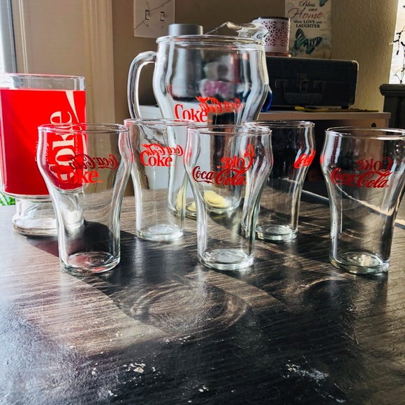 Coca Cola | Kitchen | Vtg Coca Cola Glass Set | Poshmark